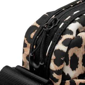 GANNI Logo-patch Leopard-printed Crossbody Bag