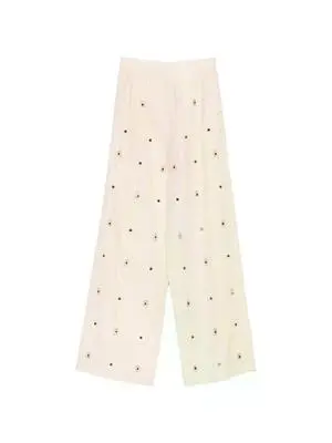 FORTE_FORTE Crystal-embellished Palazzo Pants - Neutrals