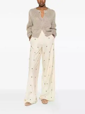 FORTE_FORTE Crystal-embellished Palazzo Pants