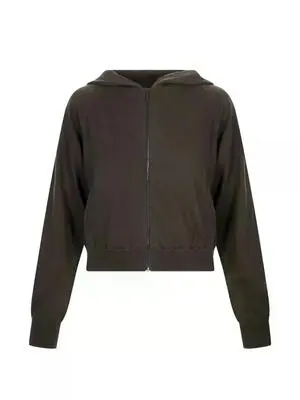Max Mara Zip-up Knitted Hoodie - Brown
