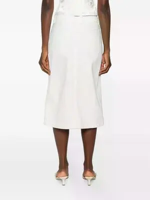 Rabanne Zip-detail Denim Midi Skirt