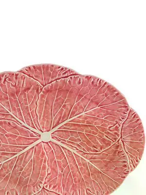 BORDALLO PINHEIRO Large Couve Oval-shape Serving Tray - Pink
