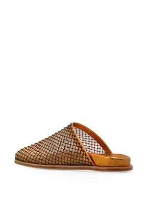 FORTE_FORTE Crystal-embellished Flat Mules