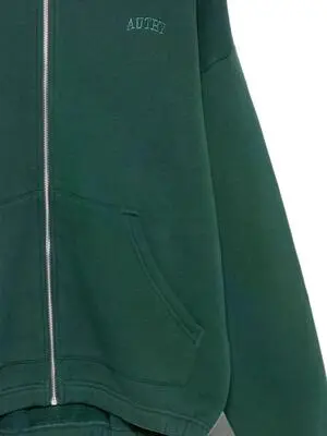 AUTRY Logo-embroidered Zip-up Hoodie - Green