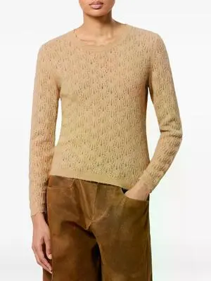 MARANT ETOILE Obeline Openwork Knit Sweater - Neutrals