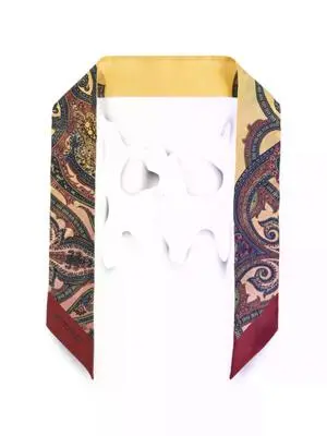 Etro Paisley-print Silk Scarf - Yellow