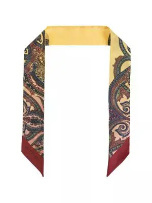 Etro Paisley-print Silk Scarf - Yellow