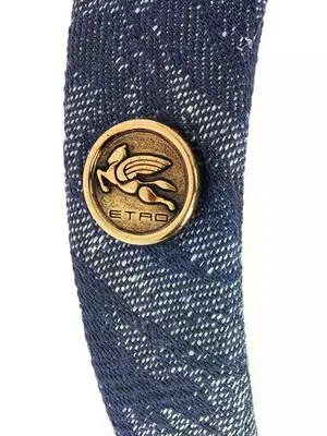 Etro Logo Plaque Floral Jacquard Headband