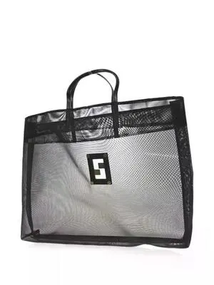 Fendi 1990-2000s Mesh Tote Bag - Black