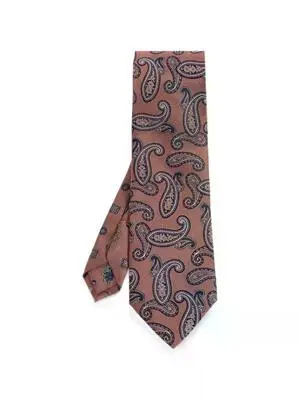 Etro Paisley-print Silk Tie - Pink