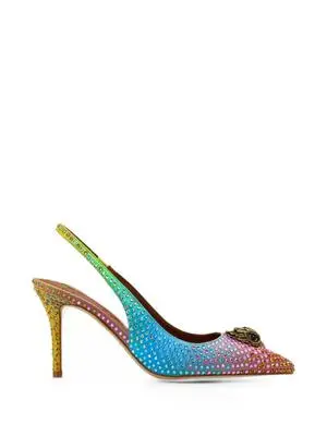 Kurt Geiger Belgravia Sling Crystal-embellished Pumps - Blue