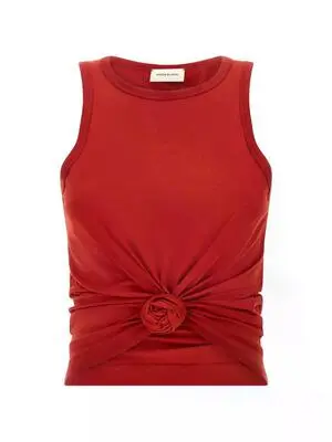 Magda Butrym Rosette-detail Draped Top - Red