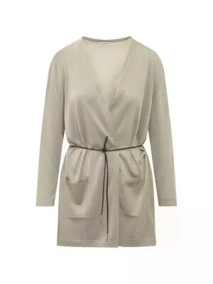 GRAN SASSO Belted Patch-pocket Cardigan