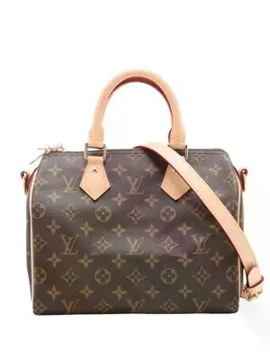 LOUIS VUITTON 2020-2026 Monogram Speedy Bandouliere 25 Satchel - Brown
