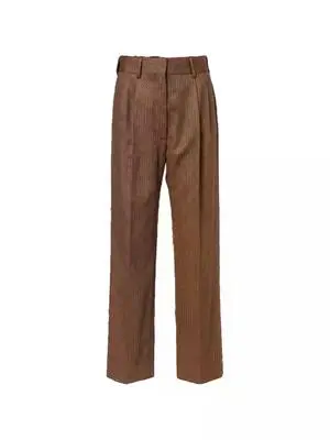 BLAZÉ MILANO Pressed-crease Tailored Trousers - Brown
