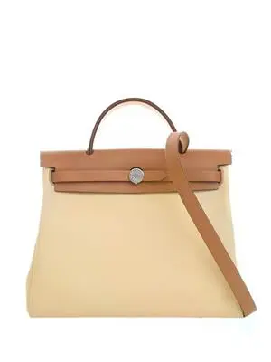 Hermès 2020 Toile Herbag Zip 31 Satchel - Yellow