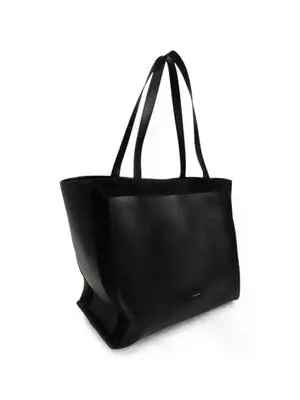 WANDLER Medium Ida Leather Tote Bag - Black