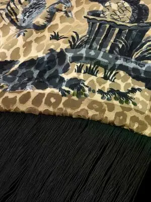 Etro Silk-blend Velvet Scarf With Leopard Motif
