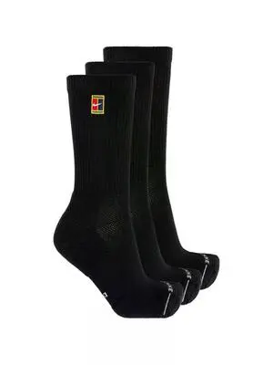 Nike Logo-patch Ribbed-knit Socks