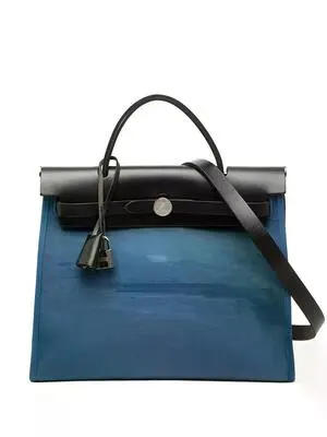 Hermès 2018 Toile Herbag Zip 31 Satchel - Black
