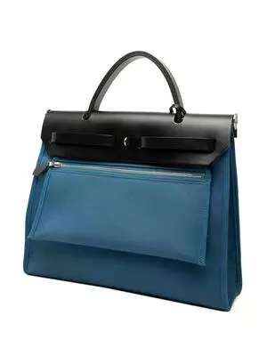 Hermès Toile Herbag Zip 31 Satchel - Black