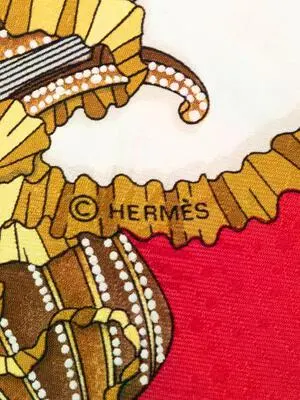 Hermès 1994-1995 Les Fêtes Du Roi Soleil Silk Scarf 90 Scarves - Red