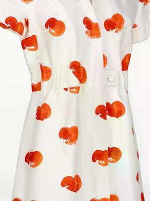 COURREGES Heart Print Belted Mini Dress