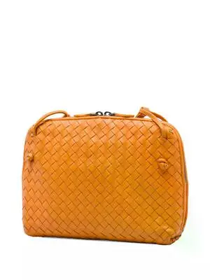Bottega Veneta Nappa Intrecciato Nodini Crossbody Bag - Orange