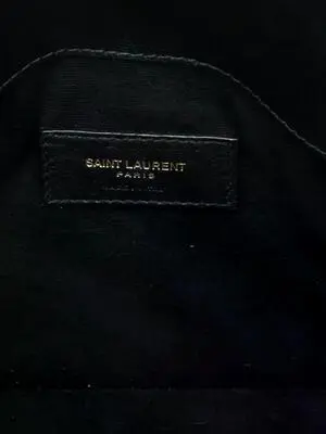 Saint Laurent Grain De Poudre Uptown Pouch Clutch Bag - Black