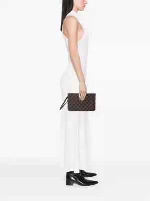 LOUIS VUITTON 2016 Damier Ebene Neverfull Mm Pouch