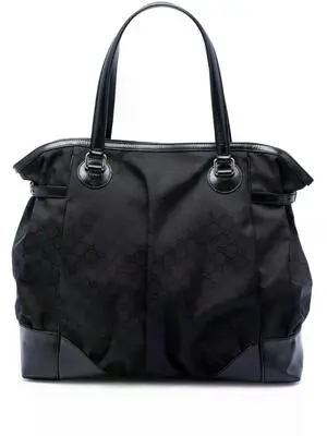 Gucci 2016-2026 Gg Nylon Full Moon Tote Bag - Black