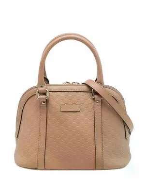 Gucci 2016-2026 Mini Microguccissima Dome Satchel - Brown