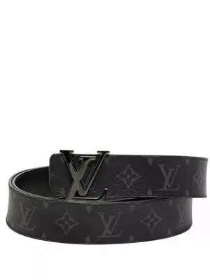 LOUIS VUITTON 2021 Monogram Eclipse Initiales Reversible Belt