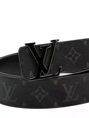 LOUIS VUITTON 2021 Monogram Eclipse Initiales Reversible Belt