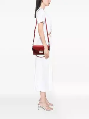 Prada 2013-2026 Mini Saffiano Lux Sound Lock Satchel - Red