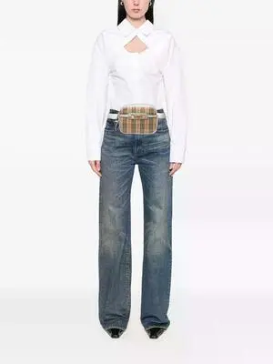 Burberry Haymarket Check Canvas Belt Bag - Neutrals