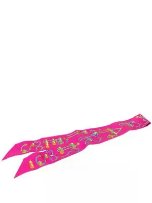 Hermès 2000-2026 Cordages Silk Twilly Scarf Scarves - Pink