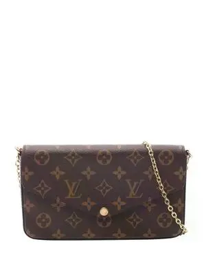 LOUIS VUITTON 2020-2024 Monogram Pochette Felicie Crossbody Bag - Brown