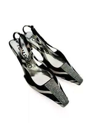 TOM FORD Tom Ford Vintage Zebra Print Slingback Pumps