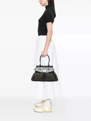 Fendi 2000-2010 Medium Zucca Canvas Magic Handbag