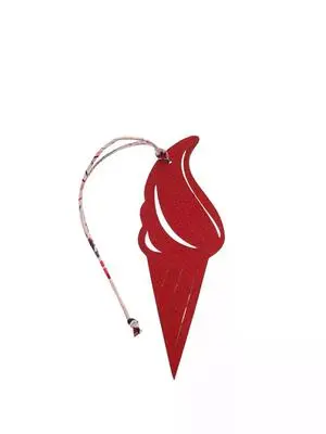 Hermès Epsom And Togo Leather Ice Cream Bag Charm - Red