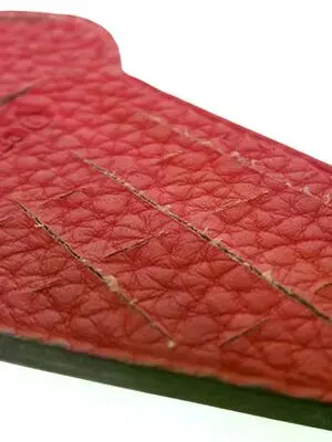 Hermès Epsom And Togo Leather Ice Cream Bag Charm - Red