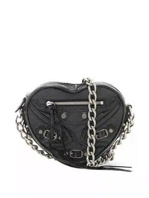 Balenciaga Lambskin Heart Chain Crossbody Bag