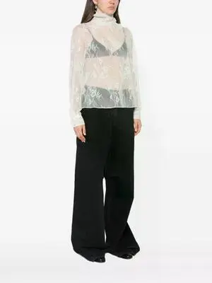Patrizia Pepe Lace Button-detail Top