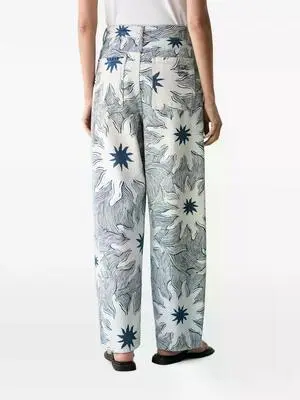 NEVER FULLY DRESSED Sun Print Straight Leg Jeans
