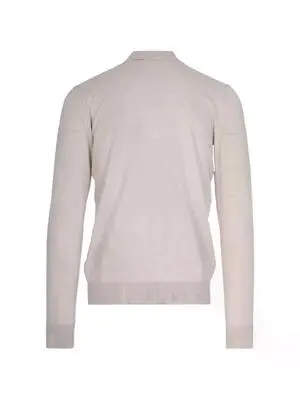 PAOLO PECORA Zip-fastening Wool Polo Shirt - Neutrals