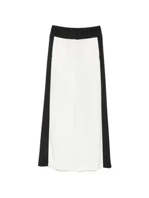 Patrizia Pepe Color-block Wide-leg Trousers - White
