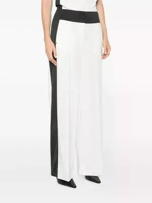Patrizia Pepe Color-block Wide-leg Trousers - White