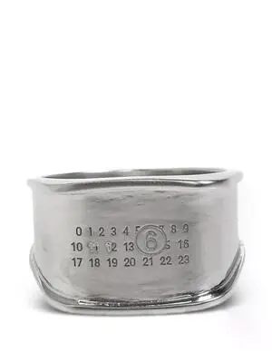MAISON MARGIELA Logo-engraved Signet Ring - Silver