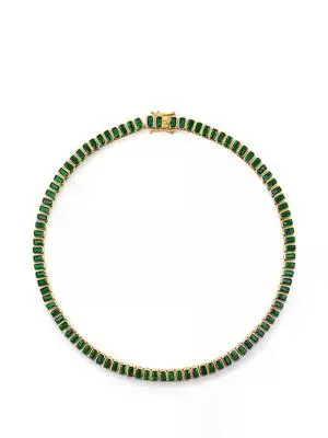 LADY D WORLD Emerald-cut Crystal-embellished Necklace - Gold